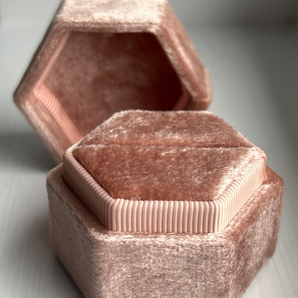 9 Colors- Velvet Ring Box, Engagement Ring Box Double and Single Slot ...