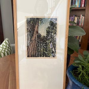 Original Monotype Forest Landscape Hand Pulled Fine Art Print - Etsy