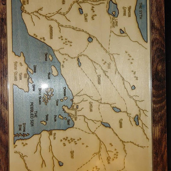 3D Wood Engraved Map of Pantala Wings of Fire Map - Etsy