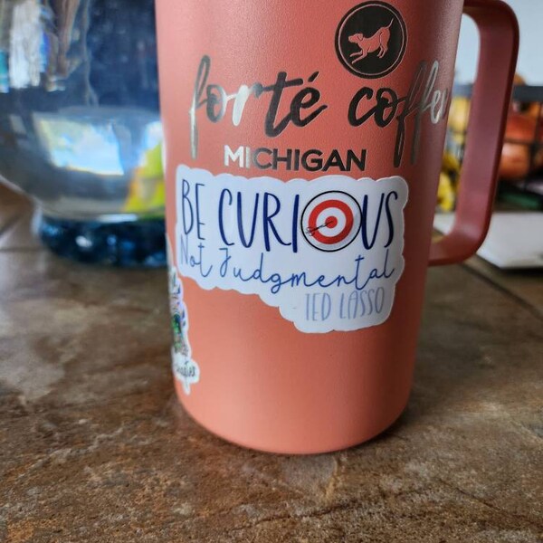 Be a Goldfish Waterproof Vinyl Sticker Perfect for Laptop, Water Bottle ...