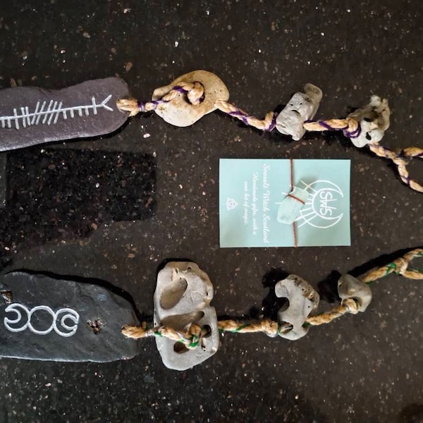 Scottish Hanging Hag Stones | Lucky Hagstones | Door, Window Protection ...