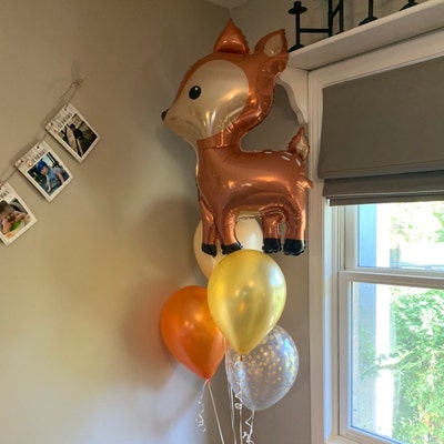 Woodland Deer Animal Jumbo Balloonwoodland Baby Showerwoodland Birthday ...