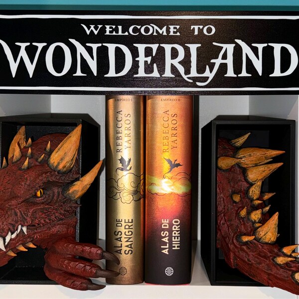 Hand-painted Dragon Book Nook - Unique Fantasy Decor, Perfect Gift for ...