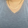 Solid 14k Gold Snake Necklace Chain in 3 Widths in 16",18",20",22",24 ...
