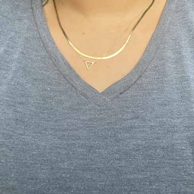 Solid 14k Gold Snake Necklace Chain in 3 Widths in 16,18,20,22,24 - Etsy