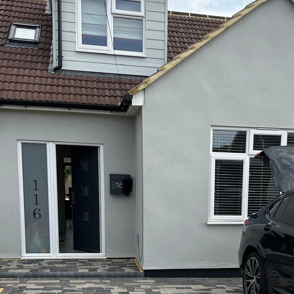 Contemporary Postbox, Personalised Post Box, Lockable Post Box, Grey ...