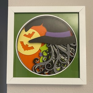 3D WITCH Svg HALLOWEEN Shadow Box Svg for Cricut for Silhouette - Etsy