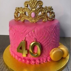 Fondant Gum Paste Princess Tiara Cake Girl Birthday Party Crown Tiara ...
