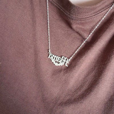Custom Name Necklace for Men With Figaro Chain, Customize Name Plate ...