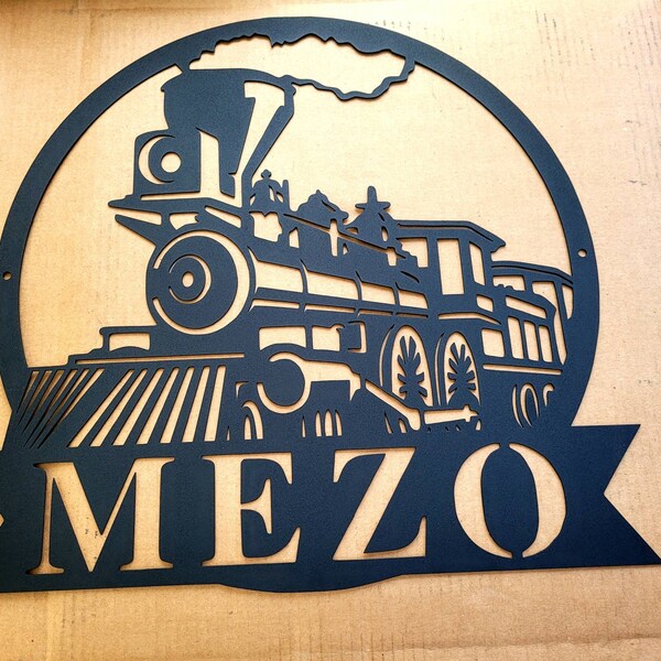 Train Metal Sign, Custom Train Sign, Personalized Train Sign, Railroad ...
