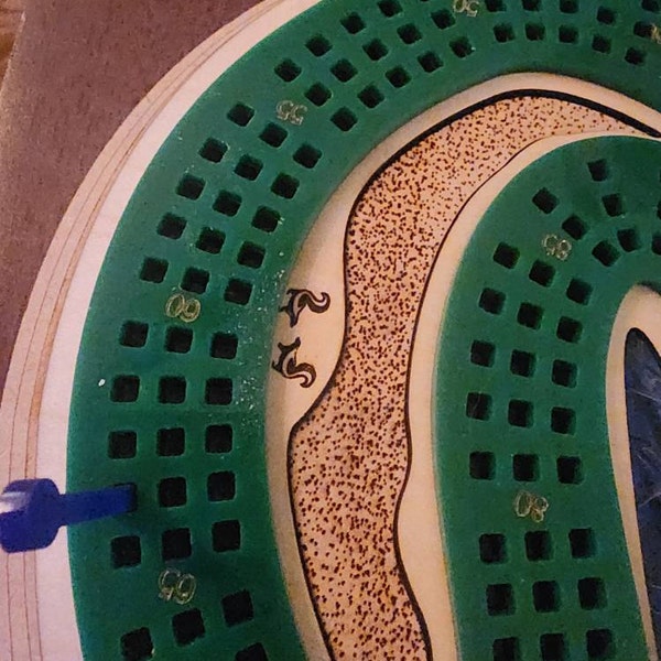 Golf Course Cribbage Board - Etsy