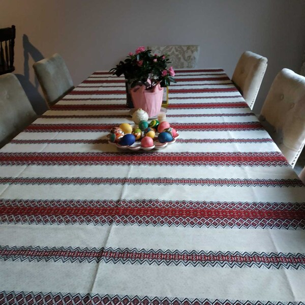 Easter Ukrainian Table Runner, Wedding Centerpiece With Blue Ornament ...