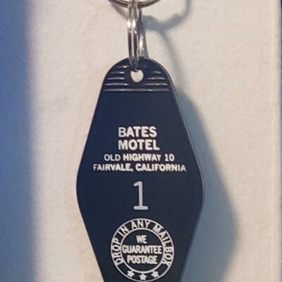 On SALE PSYCHO BATES Motel Room 1 Keychain, Key Fob Horror Movie Prop ...