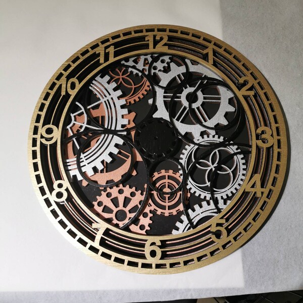 WATCH Laser Cut File Wood Cutting File and Laser Cut Wall Clock Vector ...
