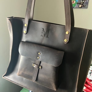 Work Tote Bag for Woman, Bag Leather Laptop Tote Woman, Monogrammed ...