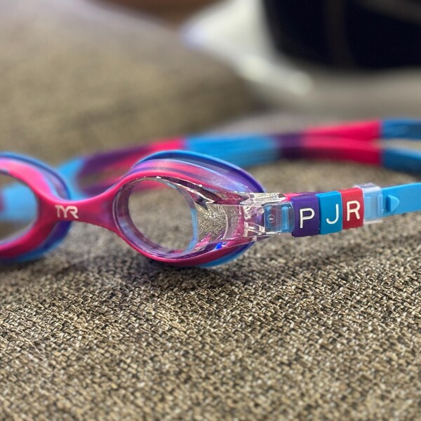 A Letter Tile - Swim Goggle Accessory - Etsy