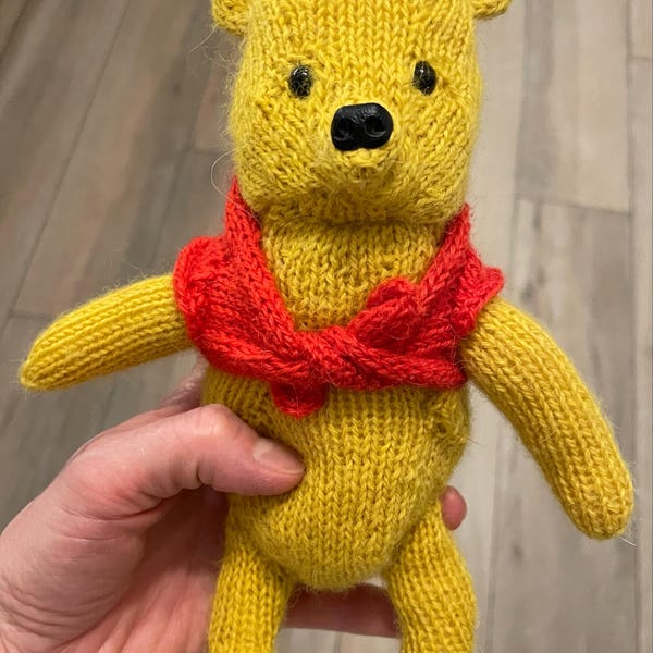 POOH BEAR DOLL - English Knitting Pattern - Etsy UK