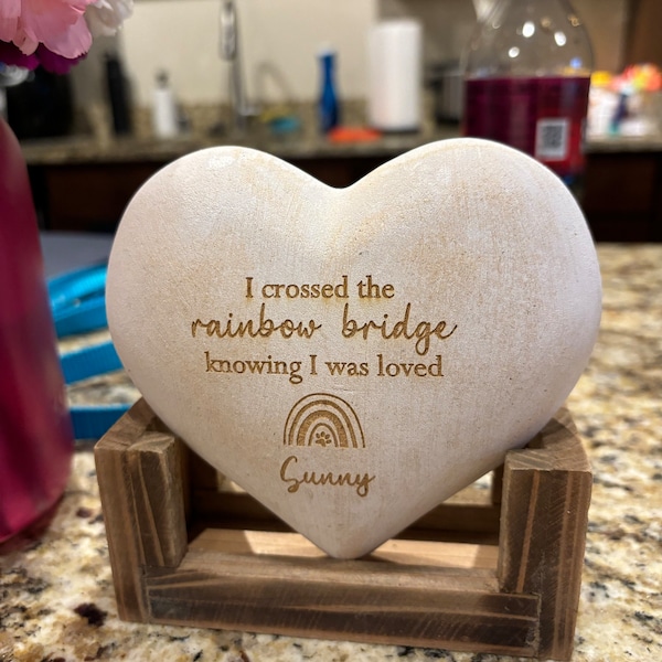 Crossed the Rainbow Bridge Memorial Plaque | Pet Memorial Gift ...