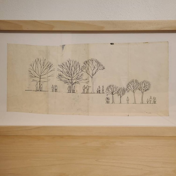 Panoramic Picture Frame in 1x1 Flat Style and Solid Natural Wood Tone ...