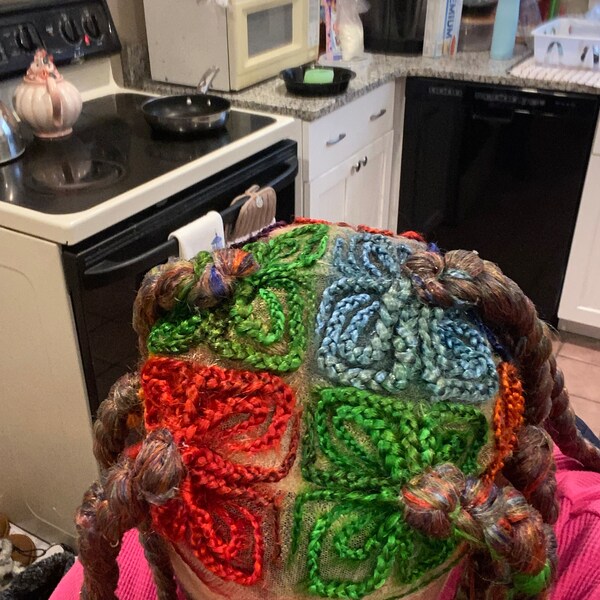 8 Inches Human Hair Sister Locks Frontal.0.2cm Front Lace Small Loc ...