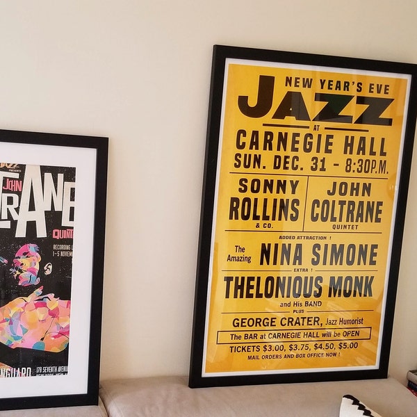 Miles Davis and John Coltrane Vintage Concert Poster Recreation 24 X 36 ...