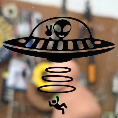 Jeeper Windshield Decal Alien Abduction/ufo Jeeper Sticker /wrangler ...