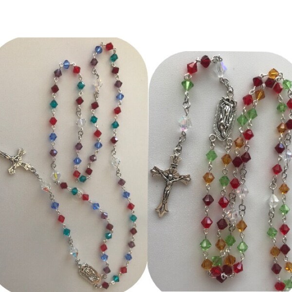 Birthstone Rosary: Preciosa Crystal Catholic Gift, Personalized Rosary ...