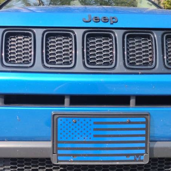 Gloss Black American Flag License Plate - Etsy