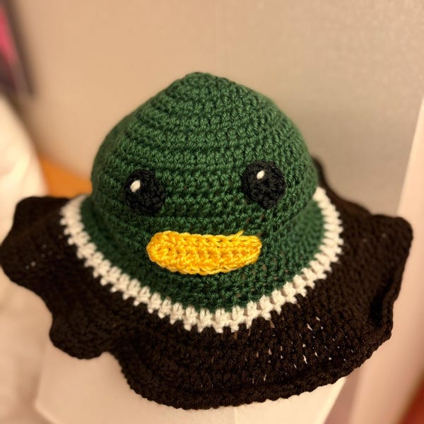 CROCHET PATTERN - Easy Duck Bucket Hat Crochet Pattern Beginner ...