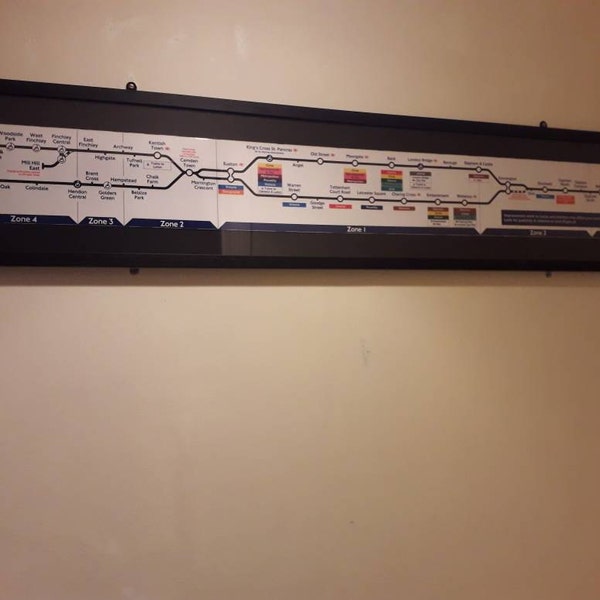 London Underground Original Tube Map Northern Line Diagram Art Print ...