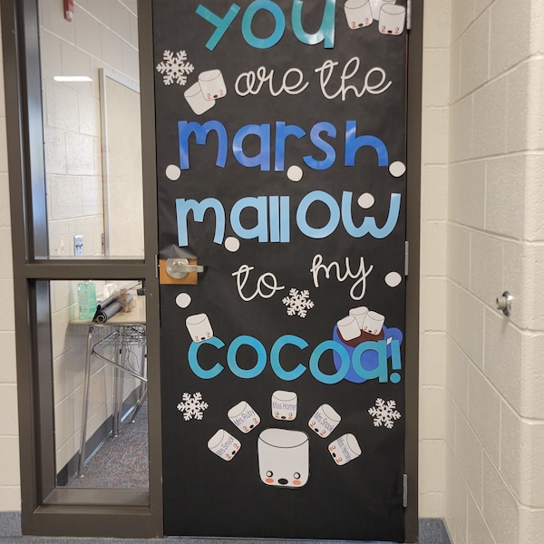 MARSHMALLOW COCOA DOOR- Classroom Bulletin Board- Winter Themed Door ...