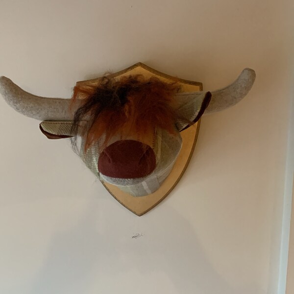 Faux Highland Cow Head Wall Decoration Sewing Pattern and Tutorial ...