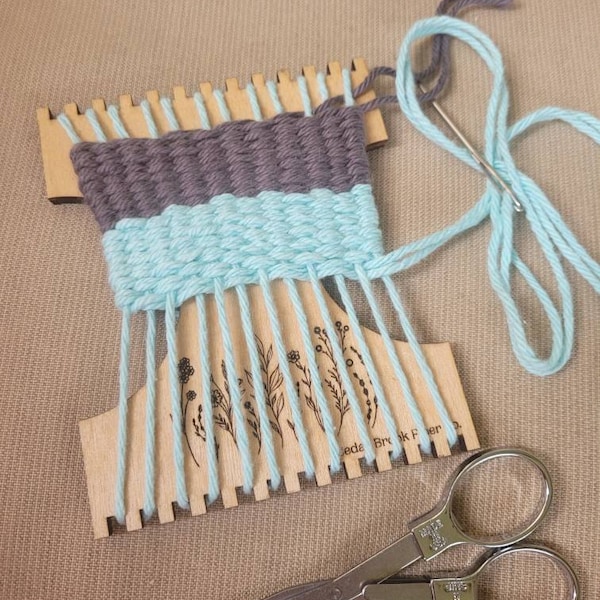 Super Mini Weaving Loom | Hand Loom for Coasters & Mug Rugs | Wood ...