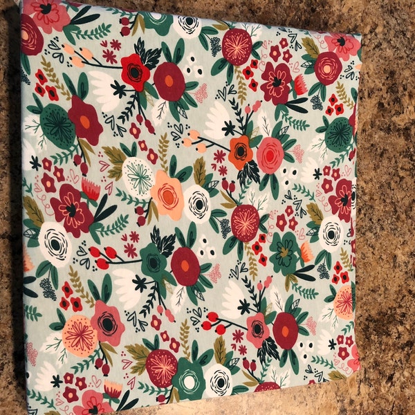 Stretch FLORAL BINDER COVER You Choose Fabric Binder Cover, 3 Ring ...