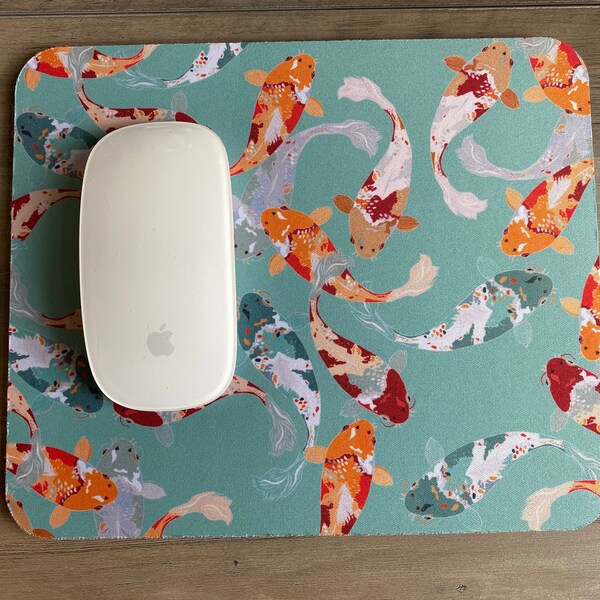 Mouse Pad Koi Fish Mouse Pad Mouse Pad Office Mouse Pad Personalized ...