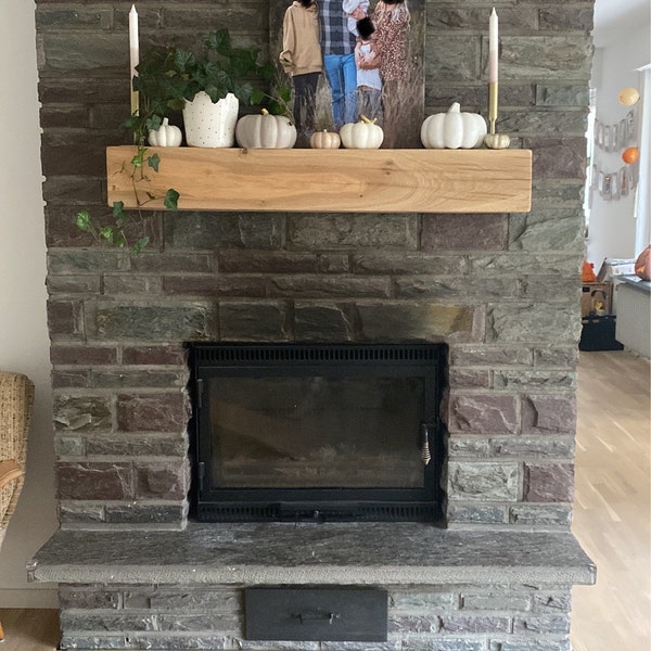 Floating Oak Mantle Shelf-bespoke Sizes, Pre-drilled, Fixings Included ...