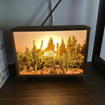 Light Box, Light Sign, Handmade Wooden Lamp, Bedside Table Lamp, Wall ...