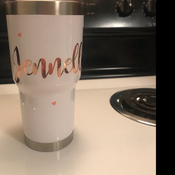 Name Decal - Rose Gold Decal - Chrome Decal - Vinyl Name Decal ...