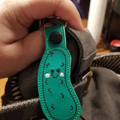 Pickle Keychain, Pickle Key Chain, Pickle Keyfob, Pickle Snap Tab ...