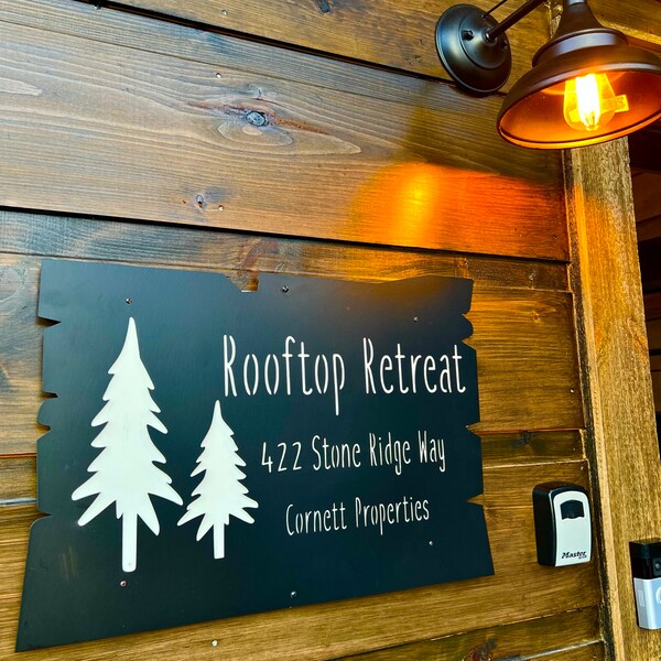 Personalized Metal Cabin Sign - Mountain Cabin Established Date Wall ...