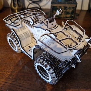 Lasercut Truck With Trailer Model 3D Decorative Wooden Toy 3 Mm Plan ...