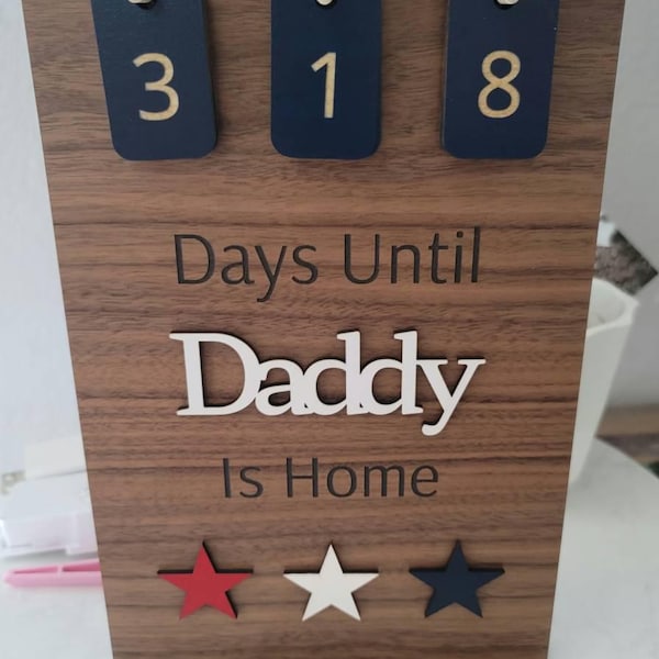 Deployment Countdown Calendar Military Homecoming Gift Wooden Military ...