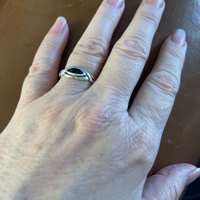 Silver Swirl Ring / Long Scroll Ring / Long Finger Heavy Swirl / Silver ...