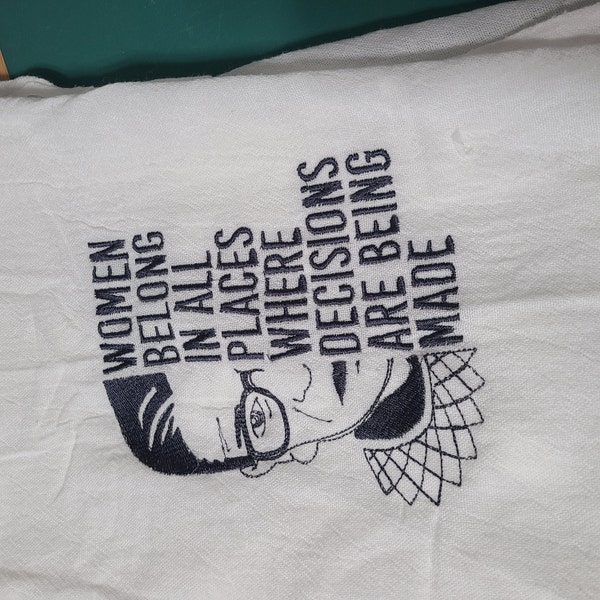 Ruth Bader Ginsburg Embroidery Design Nasty Woman Feminist Digital ...