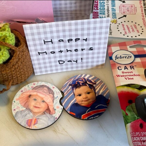 Personalized Car Coasters Set of 2, Photo Car Coasters, Custom Car ...