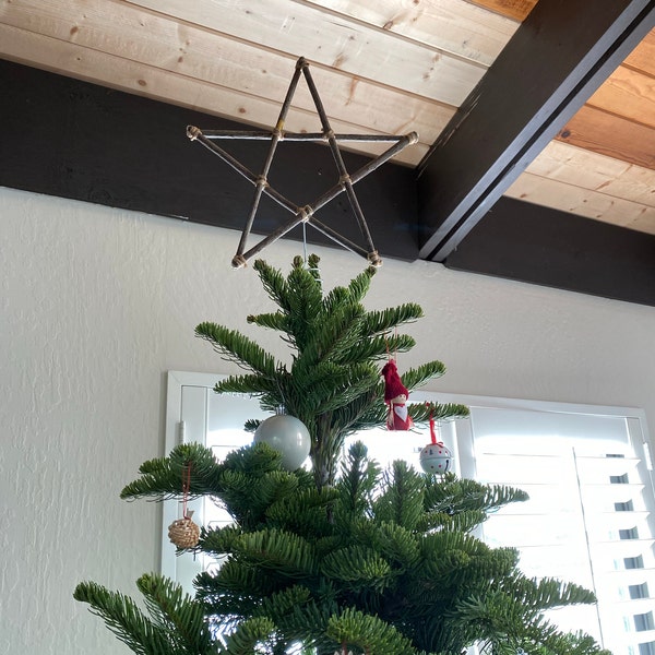 Christmas Tree Topper Star - Handmade Rustic Wood Tree Star | Star for ...