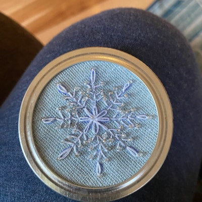 Five Snowflakes Christmas Embroidery Pattern Video Tutorial, Beginner Embroidery PDF Pattern ...