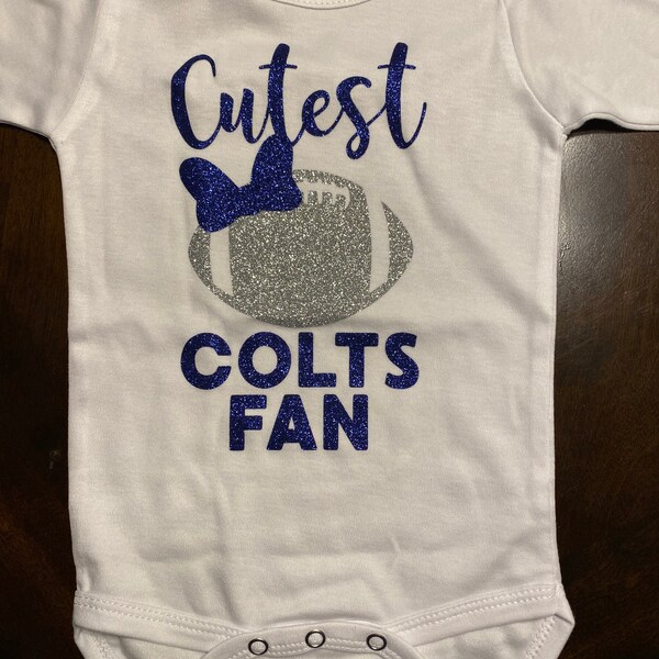 Cutest Colts Fan Football Bodysuit Outfit for Baby Girl - Etsy
