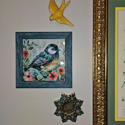 Whimsical Red Bird Print , Whimsical Bird Art, Contemporary Bird Art ...