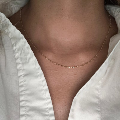 14K Gold Chain, 14K Gold Necklace, Solid Gold Necklace, Solid Gold ...